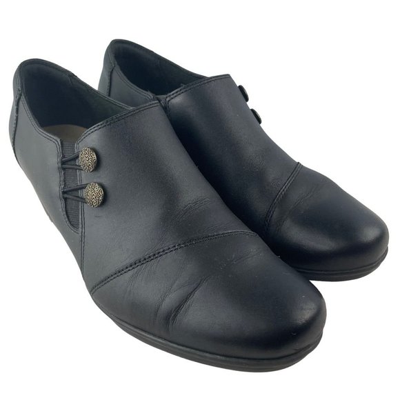 Clarks | Shoes | Clarks Womens Emslie Warren Shooties Boots Black ...